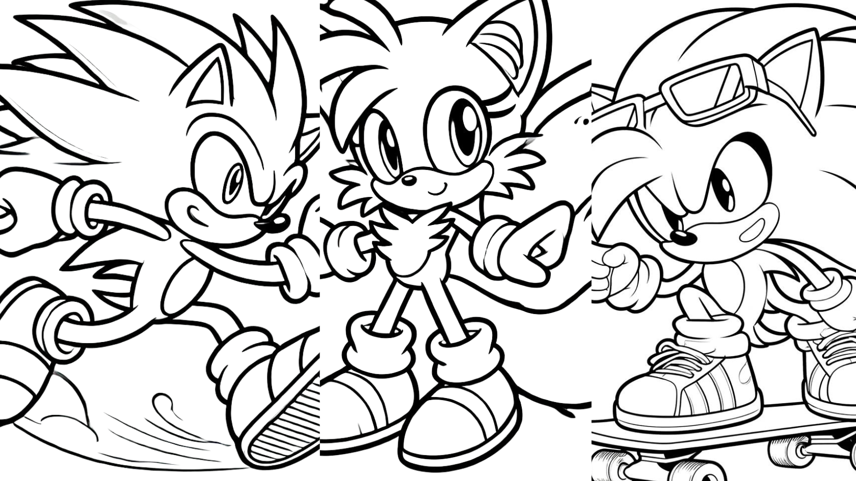 Sonic Superhero Coloring pages