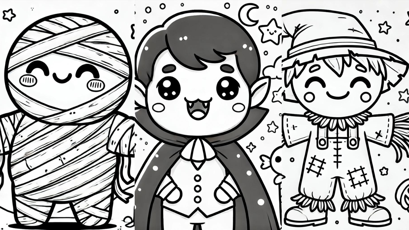 Spooky fun Halloween coloring pages