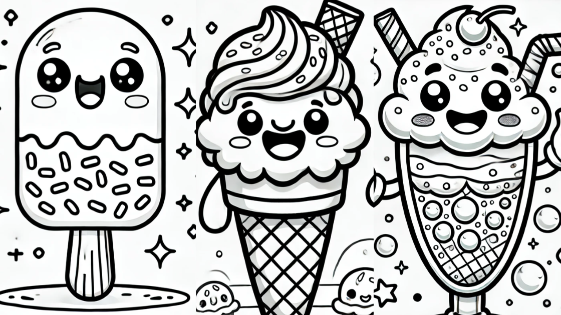 Scoop up with Ice cream coloring pages