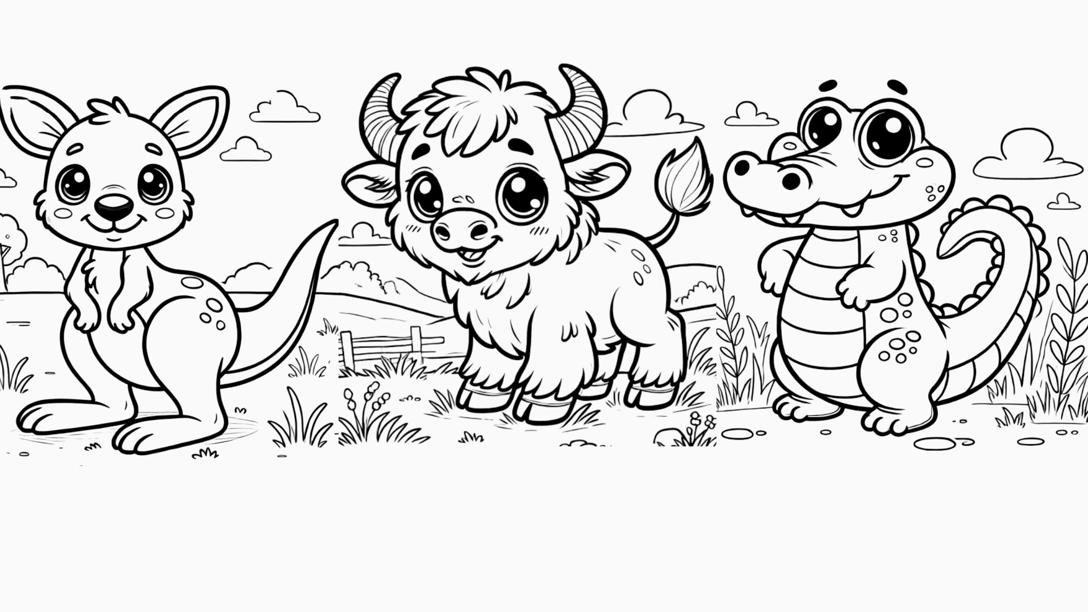 Safari ride with Wild Animals Coloring pages